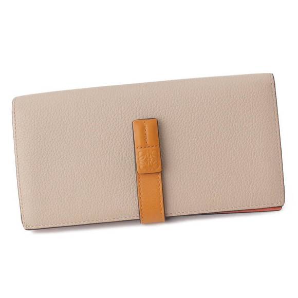 Loewe | Bags | Loewe Wallet Bi Fold Long X Beige Pink Vertical Large ...